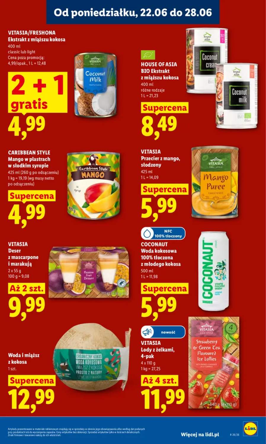 Woda kokosowa Biedronka 🔥 promocje czerwiec 2026